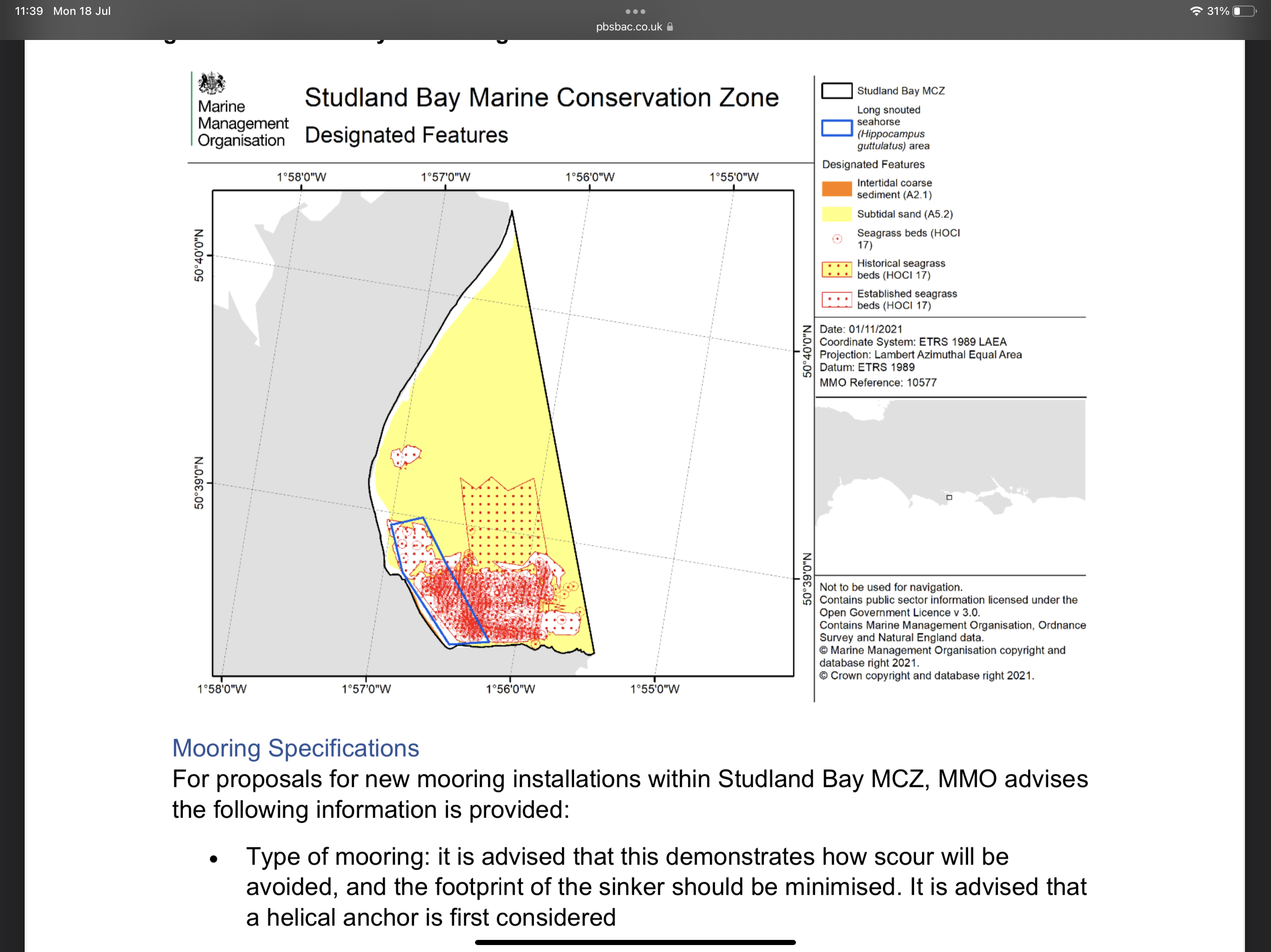 Studland Bay MCZ - Conservation Issues - Poole Bay Small Boat Angling Club