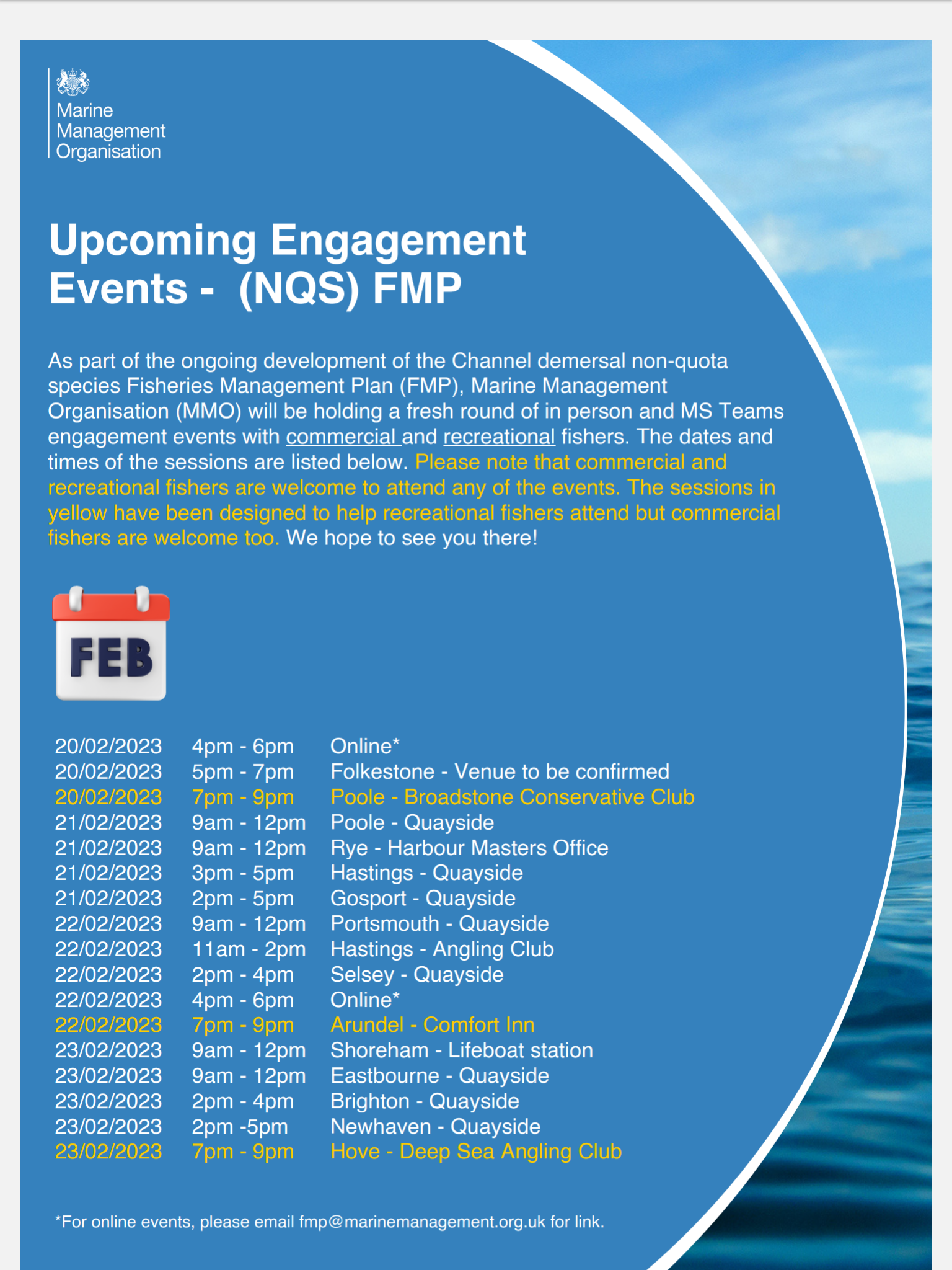 Local Fisheries Consultation. 7 pm. Mon. 20th. February. Broadstone ...