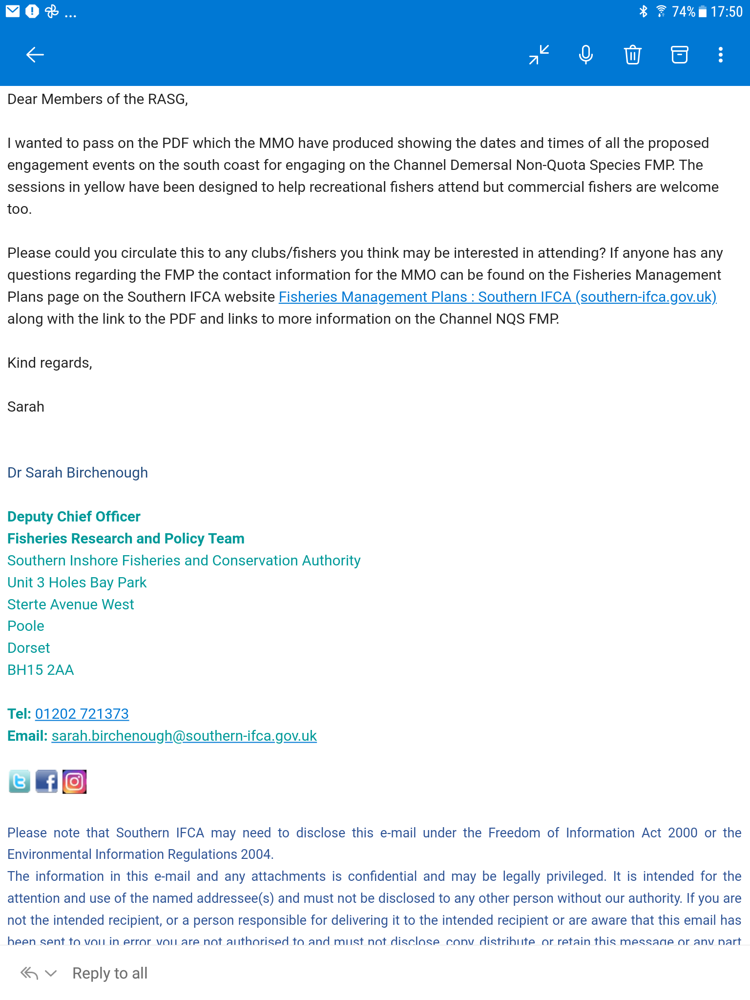 Local Fisheries Consultation. 7 pm. Mon. 20th. February. Broadstone ...