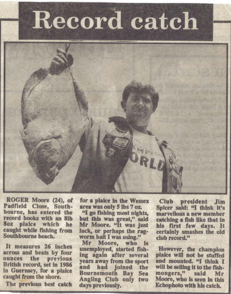 Record Plaice - Catch Reports - Poole Bay Small Boat Angling Club